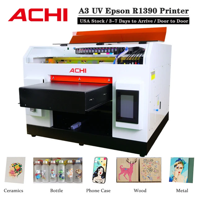 A3 UV PRINTER For Flatbed Cylindrical Metal 3D Rotation Embossed ...