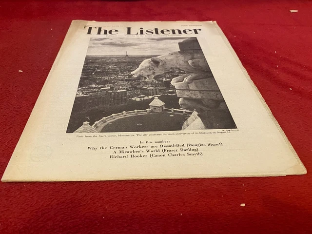 THE LISTENER MAGAZINE 26/8/1954 Richard Hooker. The Assyrian Lion Hunt ...
