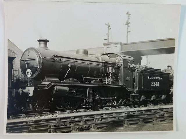 SOUTHERN RAIL 2348 @ Longhedge Junction 3/10/36 Original Railway Loco ...