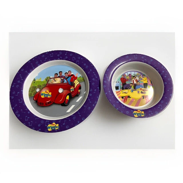 THE WIGGLES VINTAGE 2002 Melamine Plastic Plate and Bowl Original Cast ...