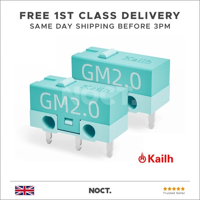 2X GENUINE KAILH GM2.0 Teal Mouse Micro Switches GM 2.0 Mice - FAST UK ...