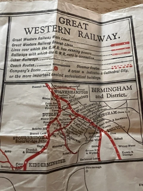 RARE ORIGINAL MAP Of Great Western Railway £10.00 - PicClick UK