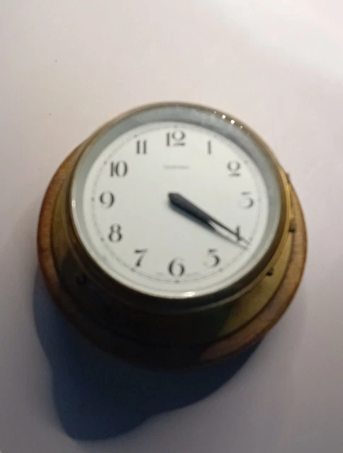 VINTAGE TEMPORA SHIPS Clock Wundup Working Order 11cm Wide Clock Case ...