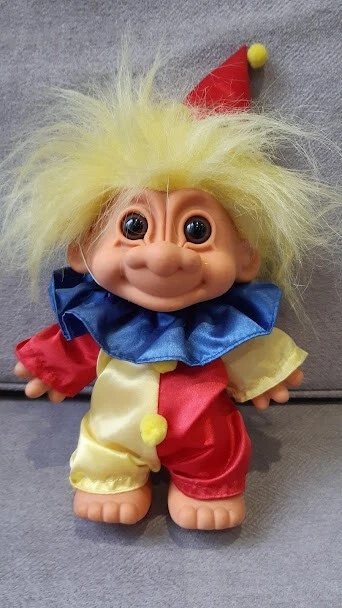 VINTAGE CLOWN TROLL/RUSS 8" Tall Yellow £10.00 - PicClick UK