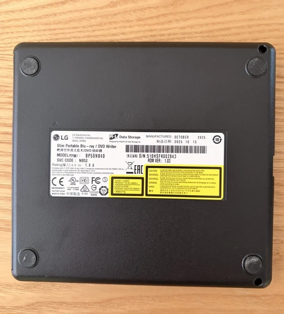 LG BP50NB40 PORTABLE USB 6x Blu-ray Rewriter *MAKEMKV 4K/UHD Enabled ...
