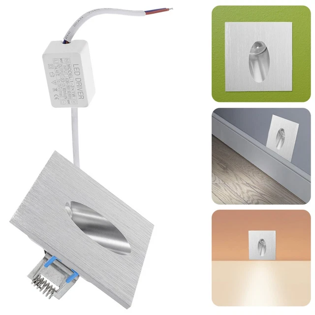 3 PIECES CORNER Light Step Recessed Led Wall Lights Mouted Indoor ...