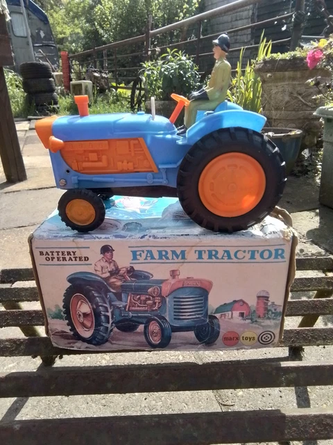 VINTAGE MARX TOY Battery Operated Farm Tractor £5.00 - PicClick UK