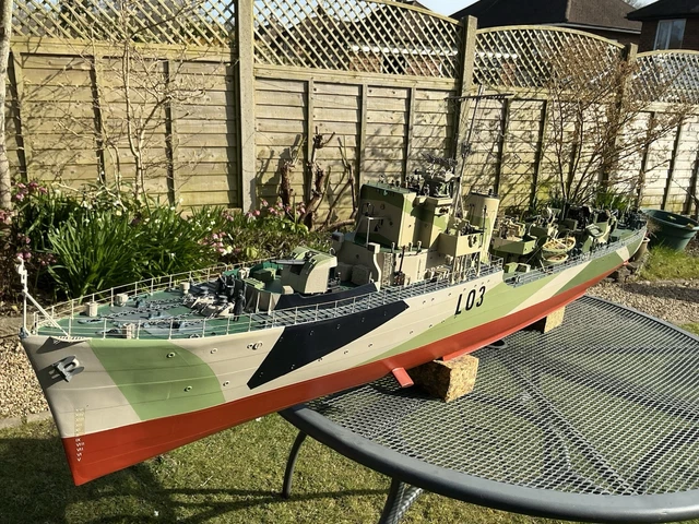 MODEL BOAT HMS Badsworth Destroyer. Radio Control With Sound £600.00 ...
