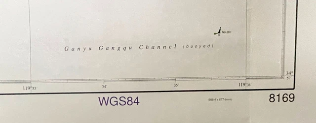 ADMIRALTY 8169 PORT Approach Guide Lanshan Vintage Map Antique Poster ...