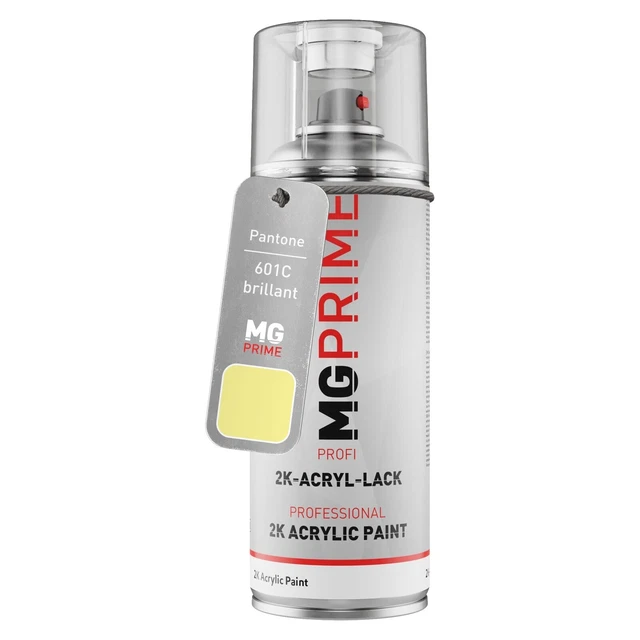 PANTONE 601C YELLOW brillant acrylique bombe aérosol 2C 400ml séchage ...