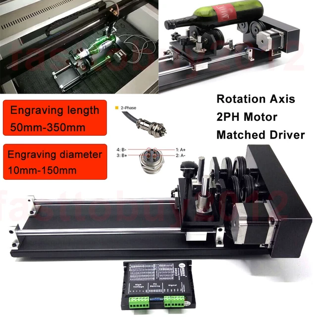 ROLLER ROTATION ROTARY Axis Co2 Laser Engraver Machine Attachment ...
