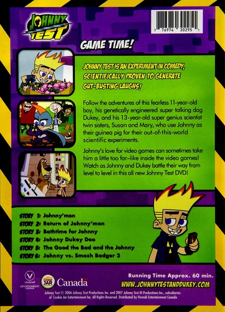 New Dvd Johnny Test Game Time Teletoon 6 Episodes 10 04
