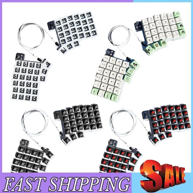 SPLIT KEYBOARD WIRED Gaming Keyboard Hot Swap Split-layout Keyboard for ...