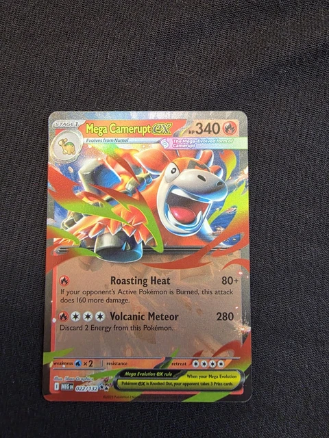 POKEMON TCG MEGA Evolution Mega Camerupt EX 022/132 Double Rare NM £3. ...