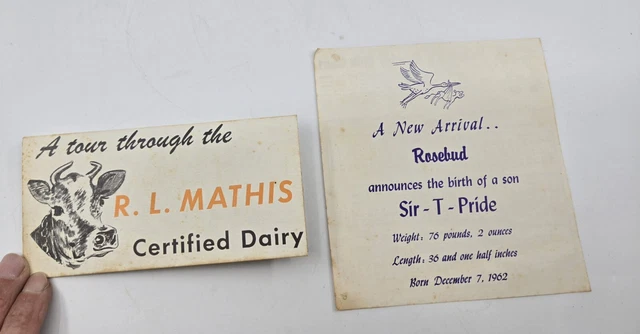 RARE 1960S R.L. Mathis Tour Brochure Rosebud Dairy Cow Decatur GA with ...
