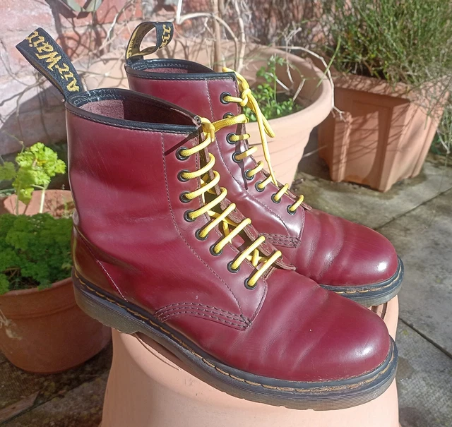 DR MARTENS - Cherry red leather boots - 8 Hole - Size 8 £70.00 ...