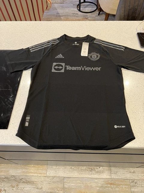 MEN’S ADIDAS MANCHESTER United Black TeamViewer Football Top Size XL £ ...