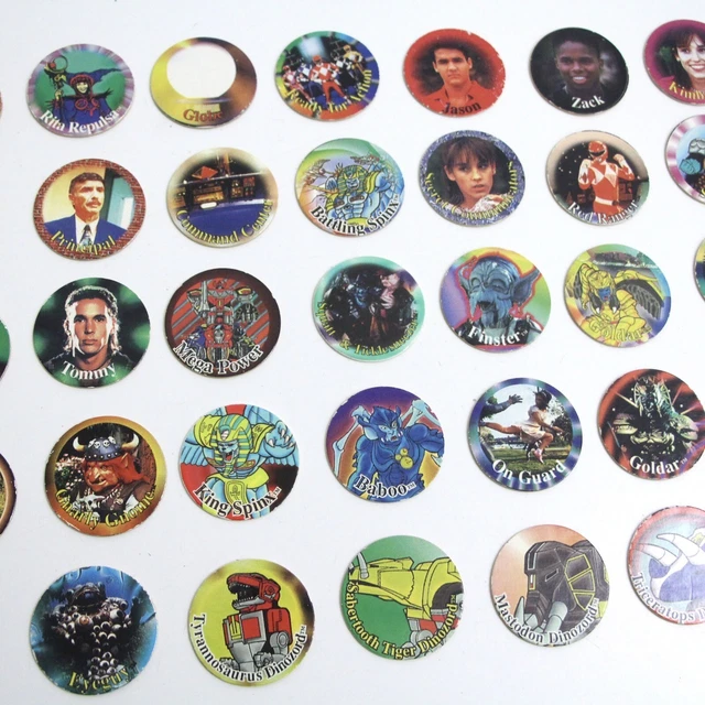 1994 SABAN MIGHTY Morphin Power Rangers Pogs / Caps Near COMPLETE SET ...