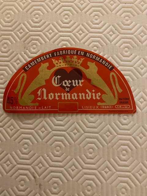 ANCIENNE (DEMI) ETIQUETTE De Camembert Cœur De Normandie EUR 1,50 ...