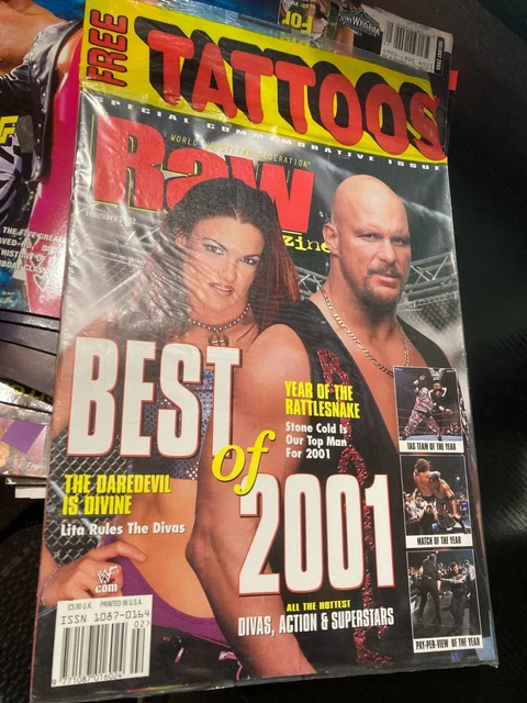 WWF WWE RAW Magazine FEBBRAIO 2002 Steve Austin Lita + Poster Lita ...