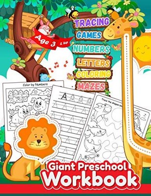 GIANT PRESCHOOL WORKBOOK Tracing letters and numbers for preschool ...
