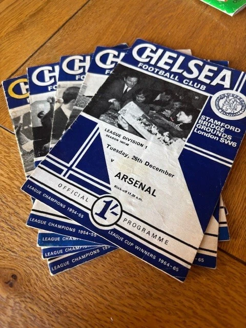 5 X CHELSEA Home Football Programme From Season 1967/68 £16.32 ...