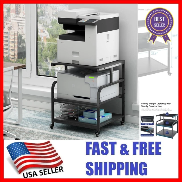 EXTRA-LARGE PRINTER STAND Table - Heavy-Duty Cart for Large Printers ...