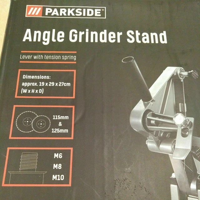 PARKSIDE ANGLE GRINDER Stand Adjustable Restraints & Cast Iron Base(C ...