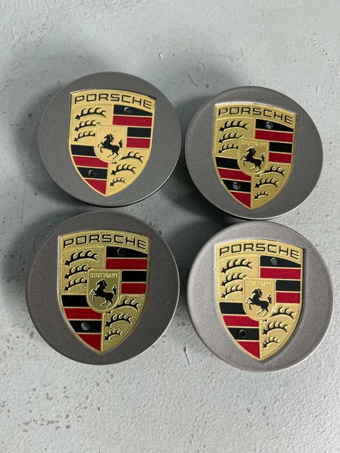 PORSCHE MACAN NABENDECKEL PLATINUM OB5 NEU und ORIGINAL 4x seidenmatt ...