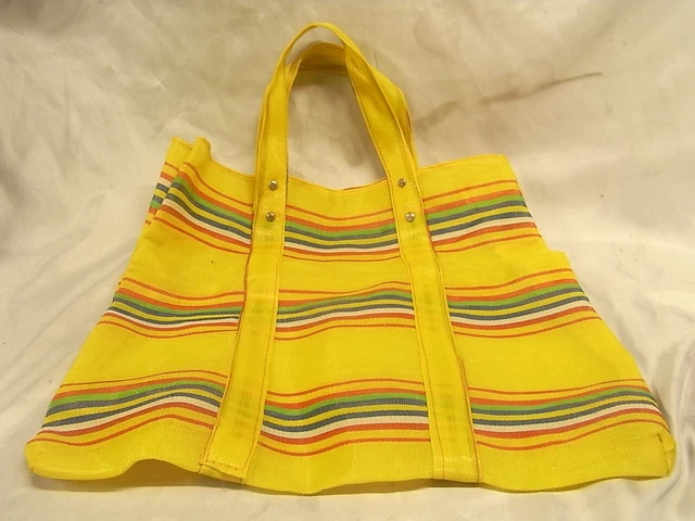 ANCIEN RARE FILET Courses Sac A Provision Nylon Cabas Vintage ...