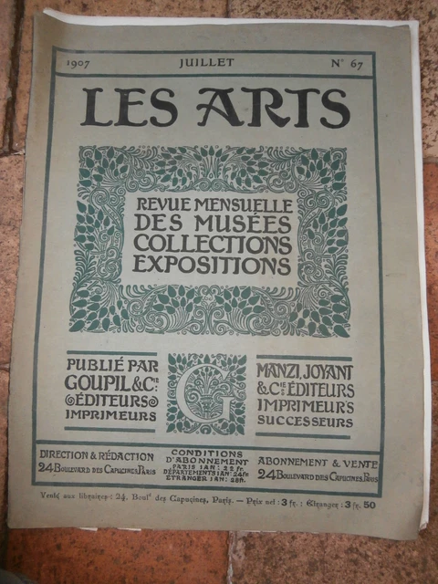 LES ARTS - Revue N° 67 Des Musees Collections Expositions - Juillet ...