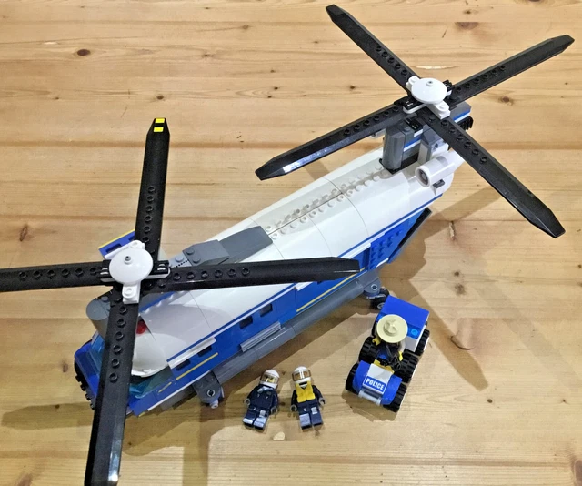 LEGO # 4439 Police Heavy Duty Helicopter Cargo ATV Vehicle Rescue~ 3 ...