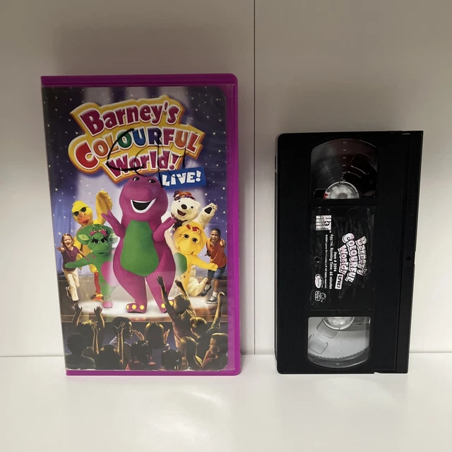 BARNEY’S COLORFUL WORLD Live VHS Good Condition VHS Clam Shell Hit ...