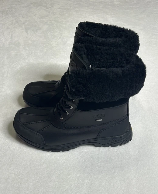 UGG BUTTE BLACK Leather Waterproof Vibram Boots 5521 Men’s Size 11.5 £ ...