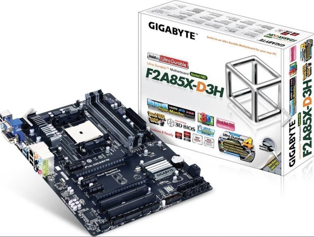 GIGABYTE GA-F2A85X-D3H MOTHERBOARD Socket FM2 AMD A85X DDR3 DIMM USB3.0 ...