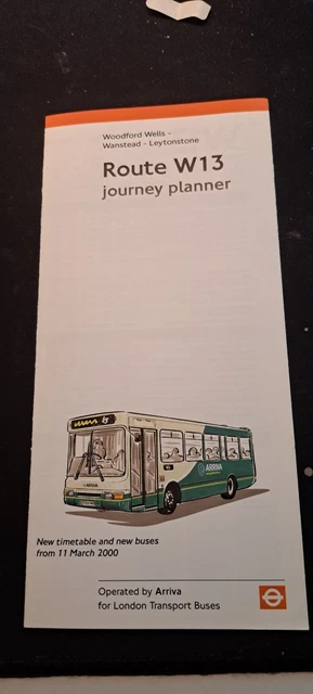LONDON TRANSPORT BUS Leaflet / Timetable Route W13 (DR) £3.50 - PicClick UK