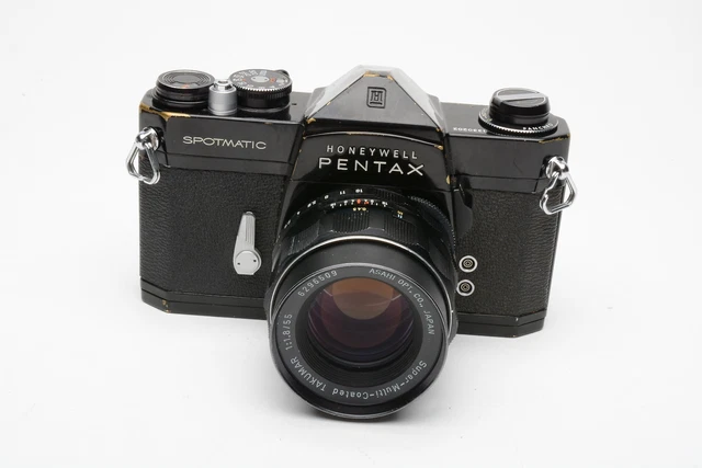 REFLEX PENTAX SPOTMATIC noir 35 mm avec Super MC Tak. 55mm F1.8, joints ...