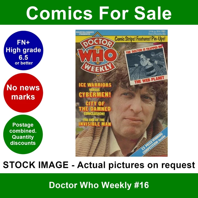 DOCTOR WHO WEEKLY #16 comic - FN/VFN clean 30 Jan 1980 - Marvel UK £4. ...