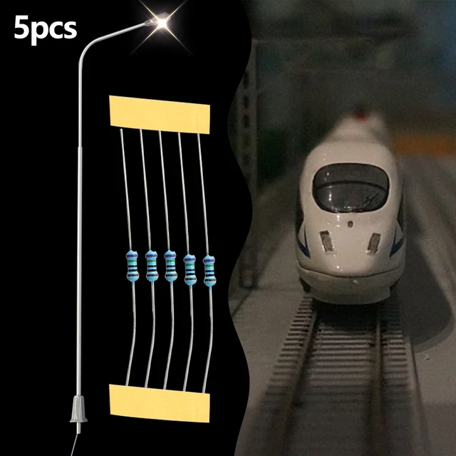 LAMPADAIRE MOD LISME FERROVIAIRE lampadaire train 20 cm 3V 5 pi ces kit d cor EUR 9,49 - PicClick FR