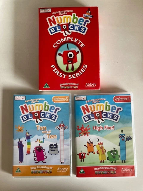 CBEEBIES NUMBERBLOCKS DVDS Complete First Series and Fifteen and ...