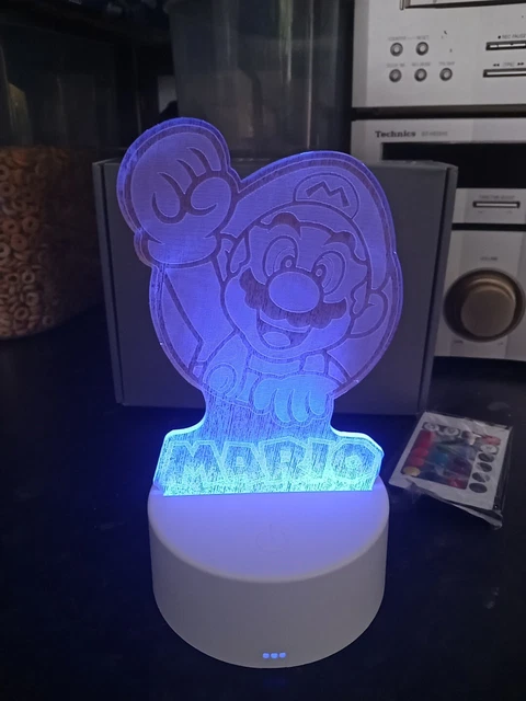 MARIO 3D VISUAL CREATIVE DESK LAMP £16.15 - PicClick UK
