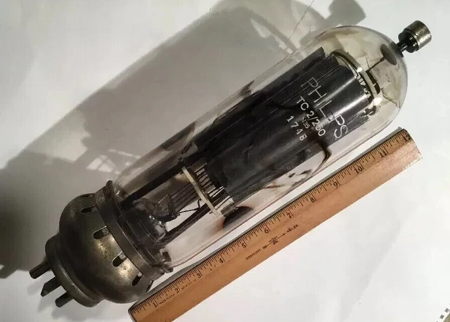 HUGE TUBE TC2/250 PHILIPS Electube Big Transmission Triode Valve Rare ...