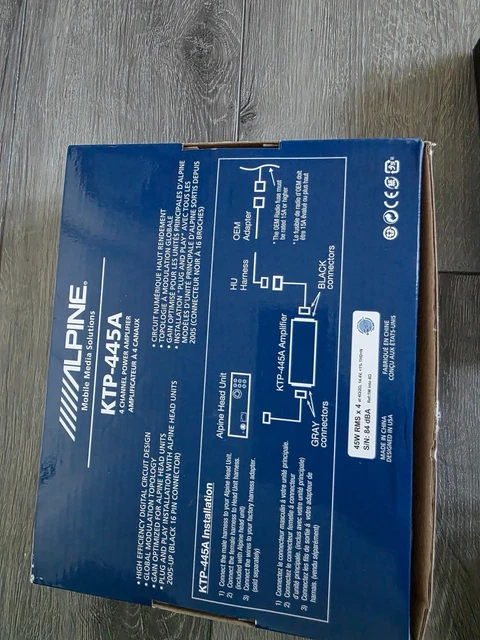 ALPINE KTP- 445A Class D Head Unit Power Pack Amplifier 4 x 100W £62.26 ...