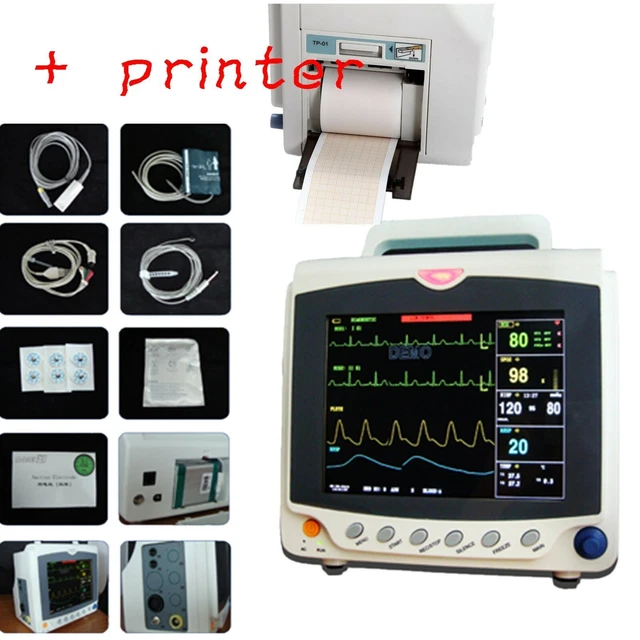 CONTEC CMS6000C&PRINTER ICU CCU Patient Monitor Vital Signs Monitor 6 ...