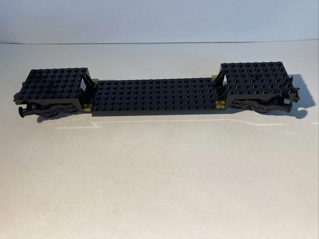 LEGO TRAIN CHASSIS Lowboy Cargo Wheels Bogie Bumper Parts City Complete ...
