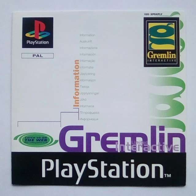 ***RARE*** GREMLIN INTERACTIVE Flyer for PS1 PSOne PlayStation One PS 1 ...