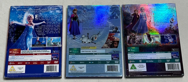 FROZEN 1 & 2 + SING ALONG EDITION : Disney Classics DVDs + Slip Covers ...