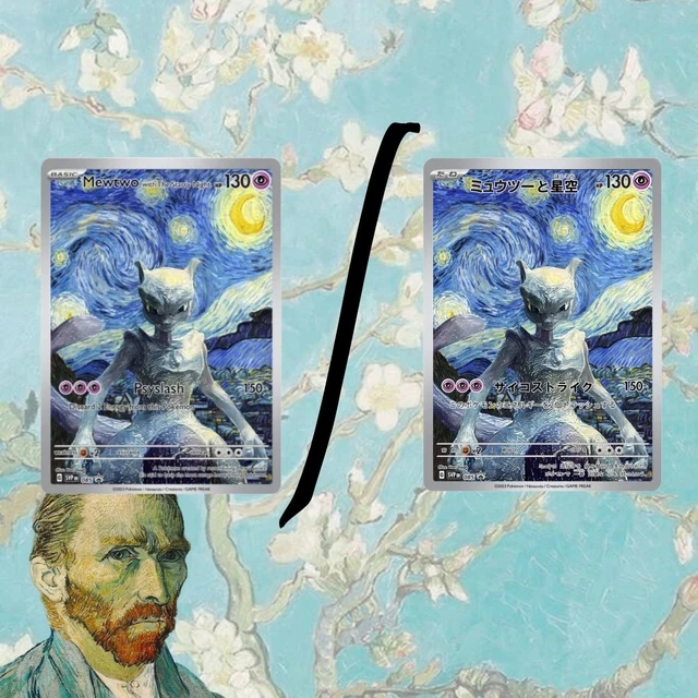 MEWTWO WITH THE Starry Night | Van Gogh Pokémon Cards | Eng. | #11 ...