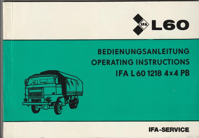 DDR LKW IFA L 60 Bedienungsanleitung original deutsch englisch EUR 49 ...