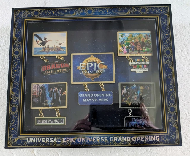 UNIVERSAL EPIC UNIVERSE Grand Opening Day 2025 Limited Edition 5 Boxed ...